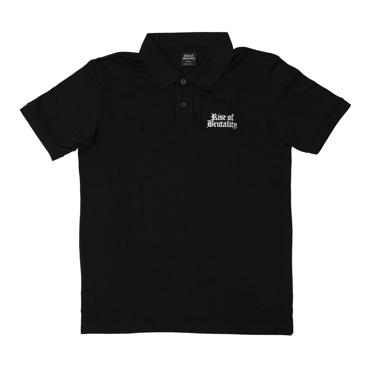 EMBROIDERED WORDMARK POLO SHIRT – RISE OF BRUTALITY CLOTHING